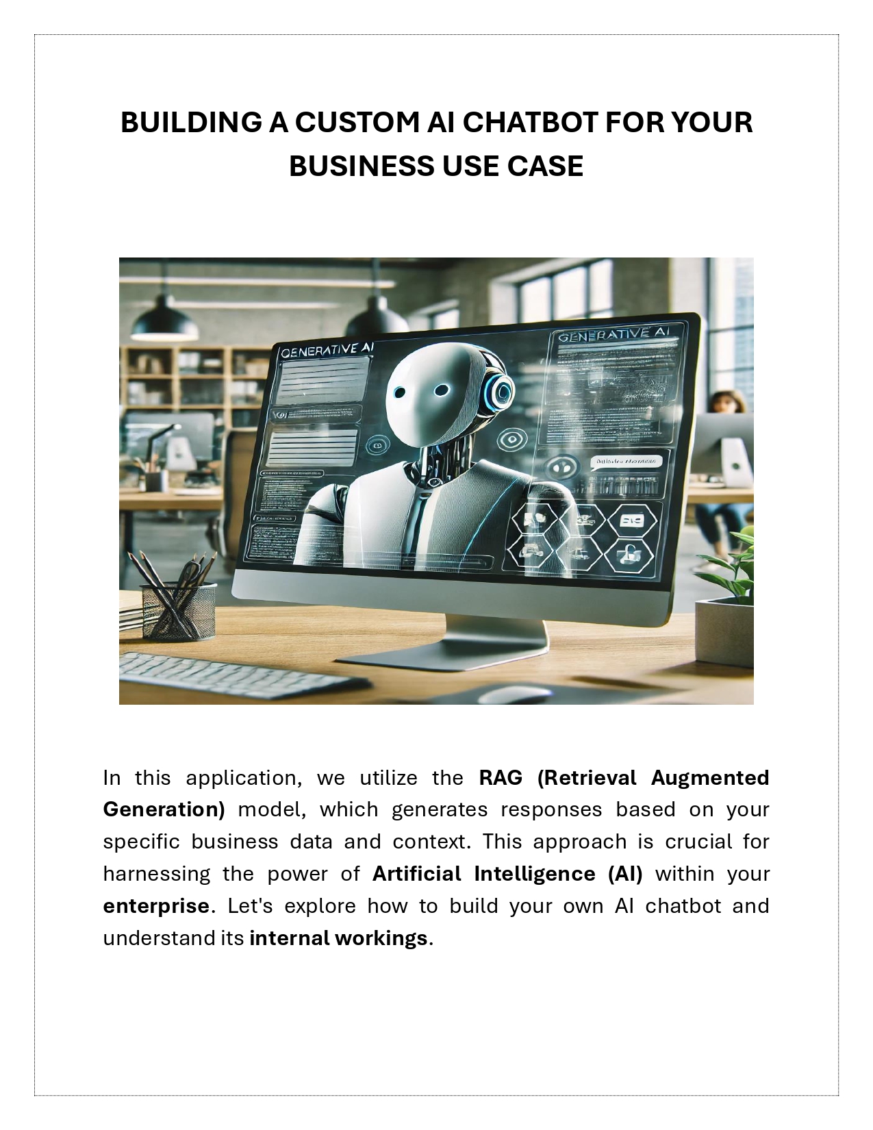 BUILDING A CUSTOM AI CHATBOT FOR YOUR BUSINESS USE CASE – Sundeus AI
